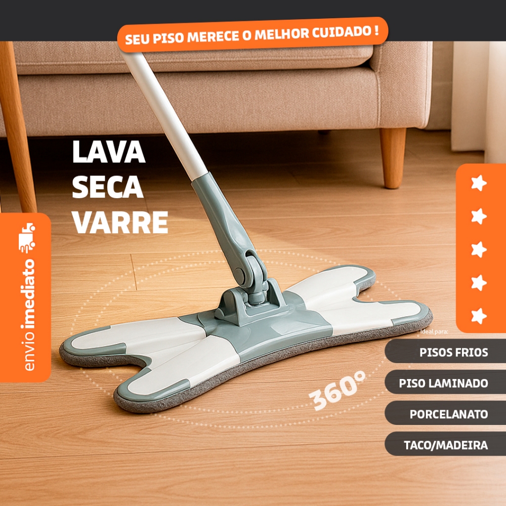 Rodo Mop Extrusão X-mop 360- Rodo Que Torce Pano- Bhz Store | Shopee Brasil