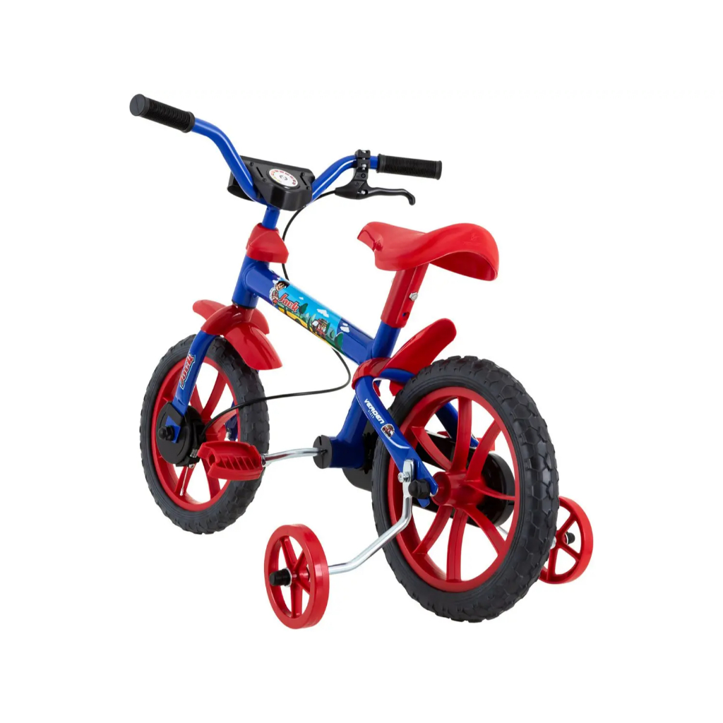 Bicicleta Infantil Aro 12 Verden Bikes Jack - Azul e Vermelha com Rodinhas | Shopee Brasil