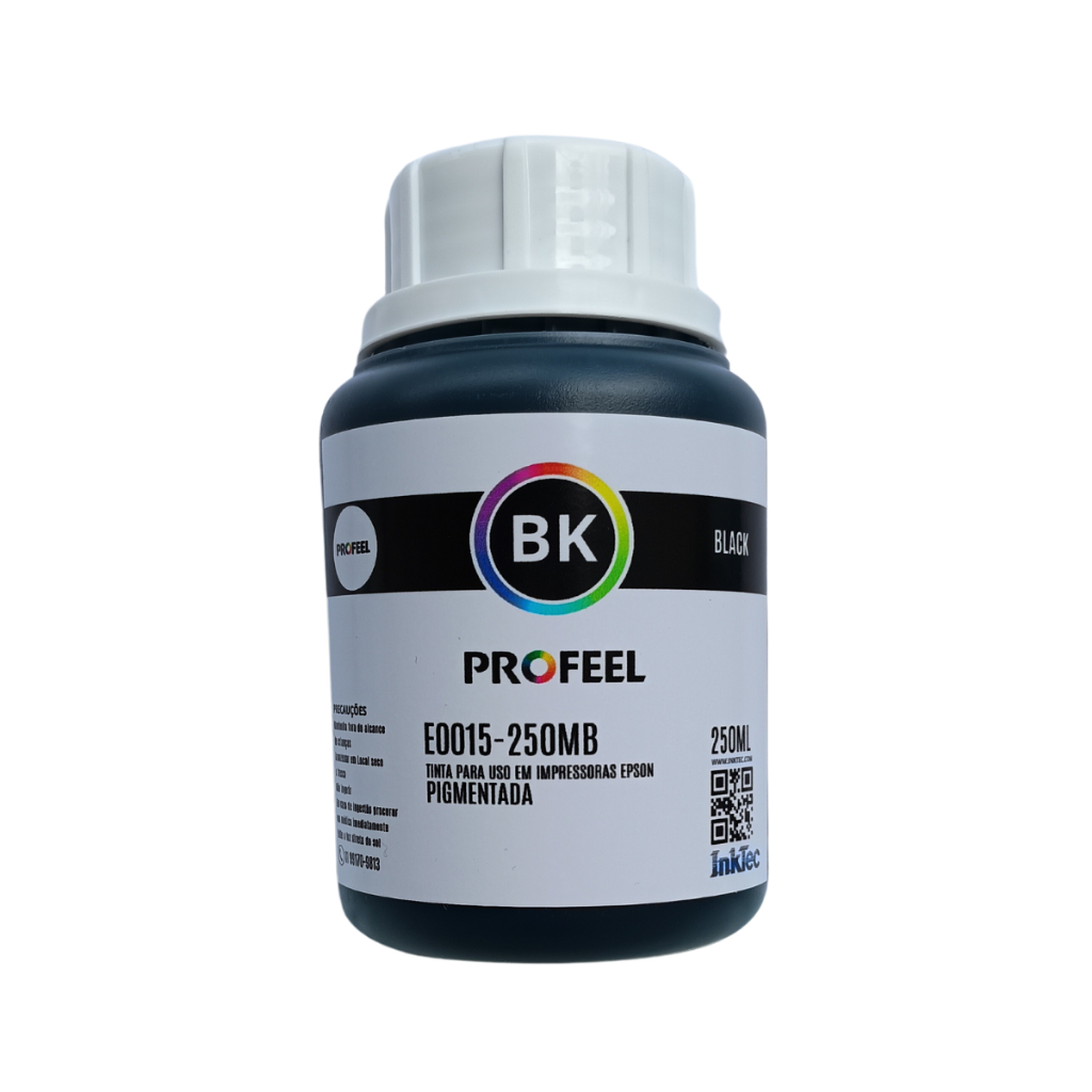 Tinta Inktec Profeel Pigmentada P/ Uso Em Epson 250ml Black | Shopee Brasil