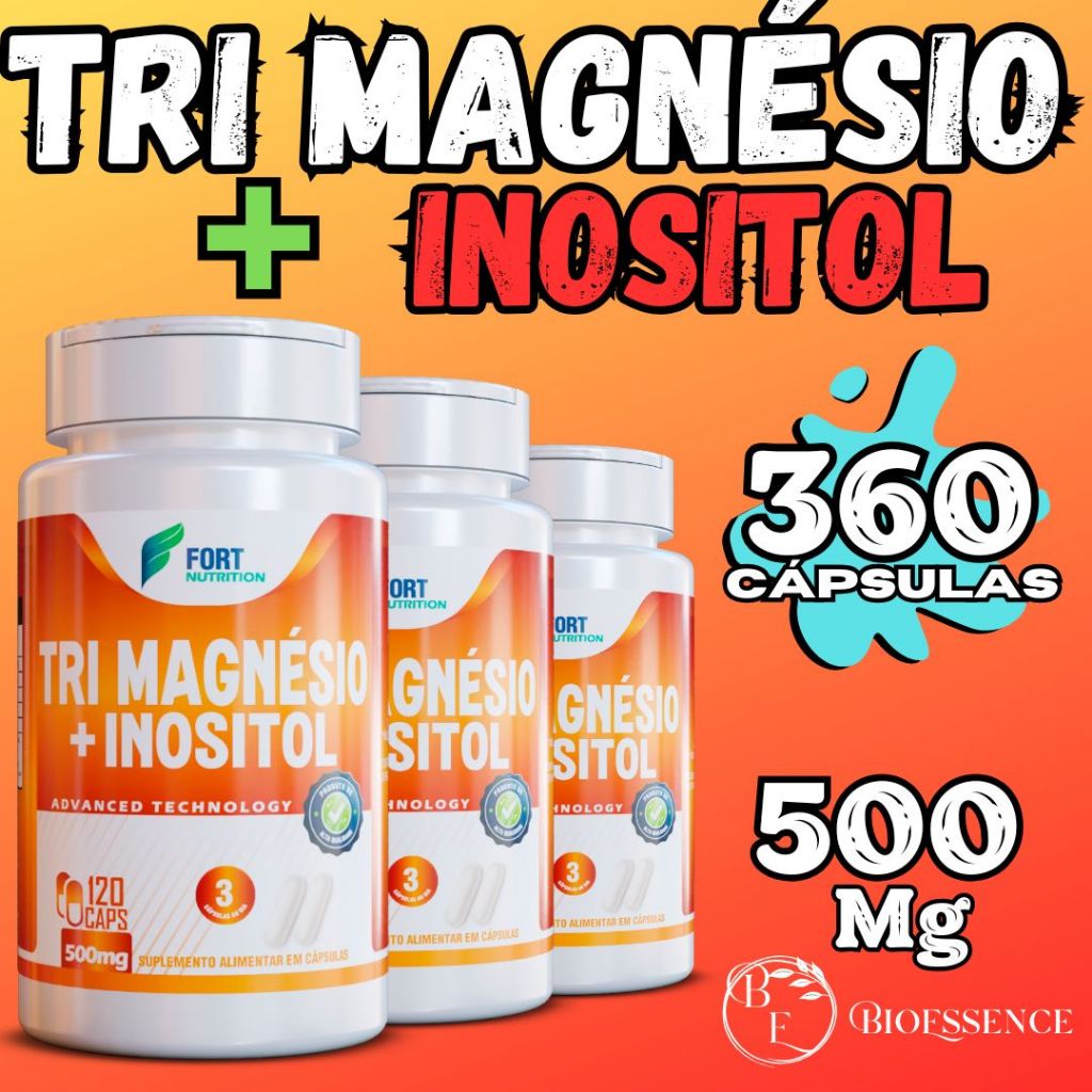 Suplemento Natural de Tri-Magnésio + Inositol em Cápsulas | Shopee Brasil