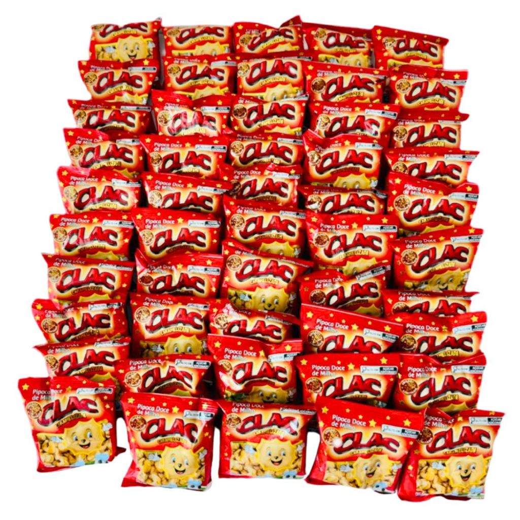 Pipoca Caramelizada Clac - kit prara festa com 50 Unidades De 12g ...