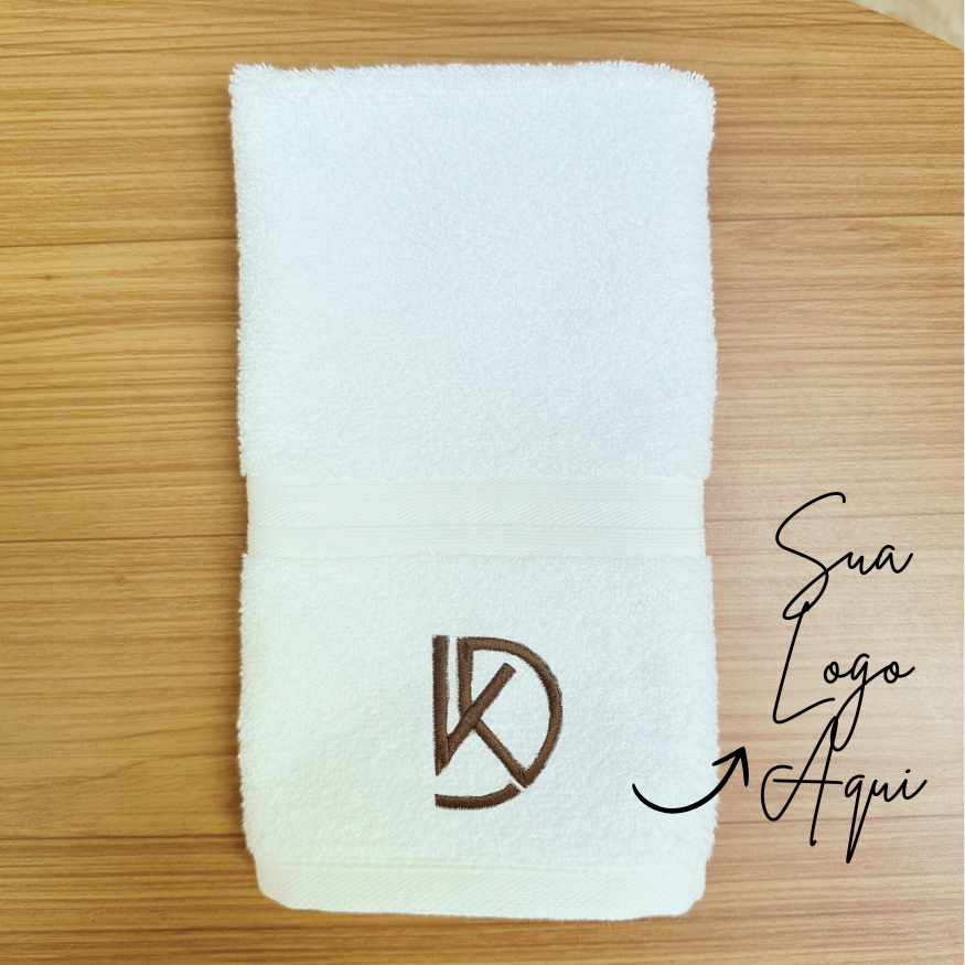 Kit Toalhas de Lavabo - Logo Bordada | Shopee Brasil