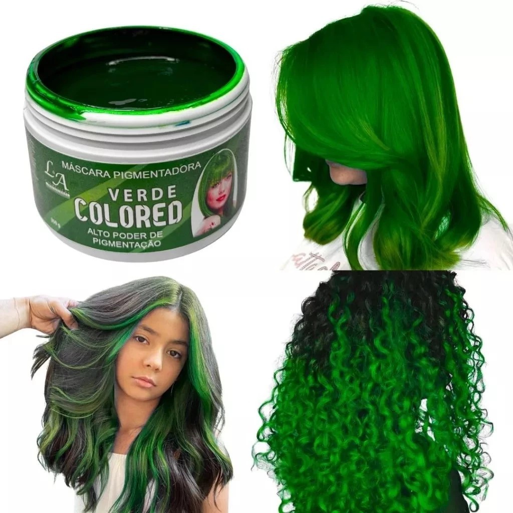 Tonalizante Verde Green Mechas Verdes fácil - S/ Amônia - Resultado 100 ...