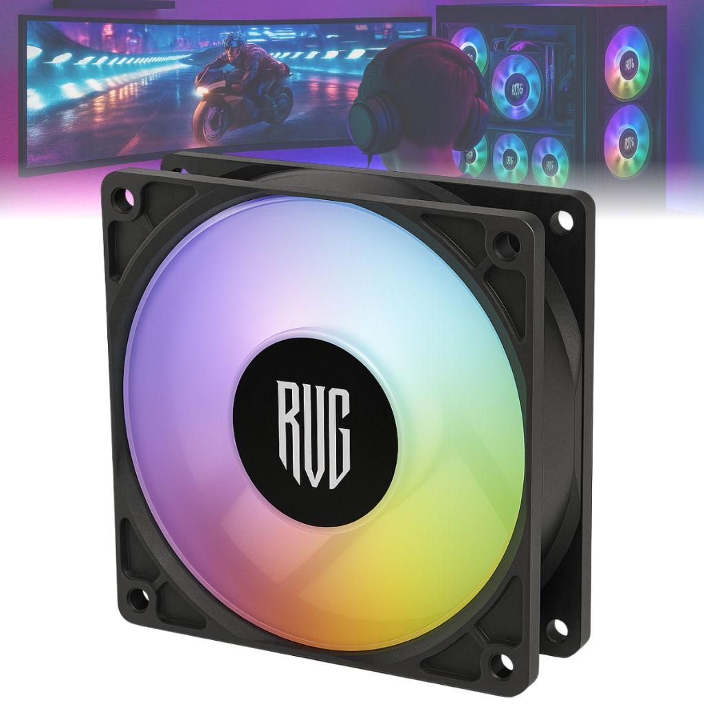 Cooler Fan 80mm Ventoinha Pc Gamer Gabinete Cpu Super Silencioso Led ...
