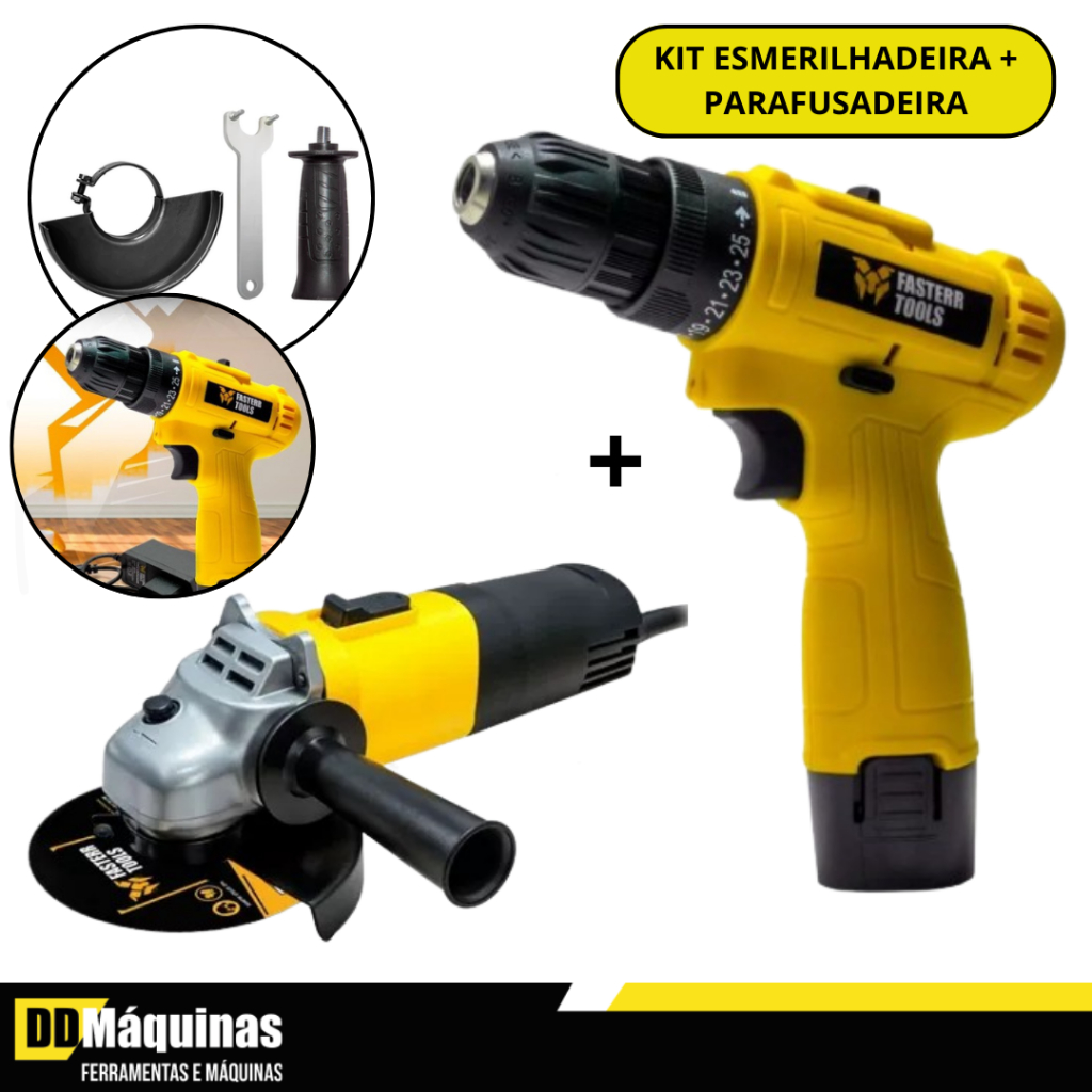 Kit Parafusadeira e Furadeira 3/8” 12V Bit e Carregador ...