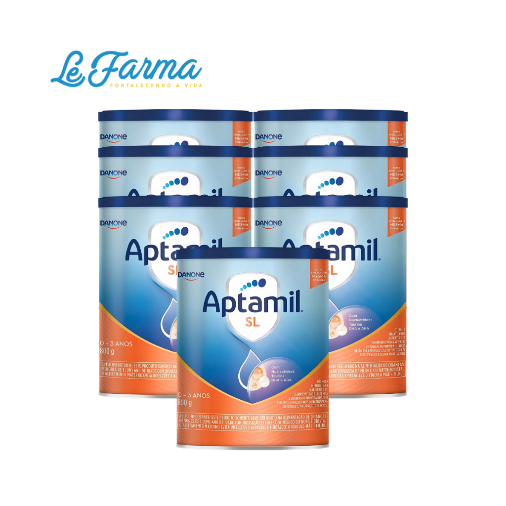 Kit com 07 Aptamil Sem Lactose 800g - Nestlé | Shopee Brasil