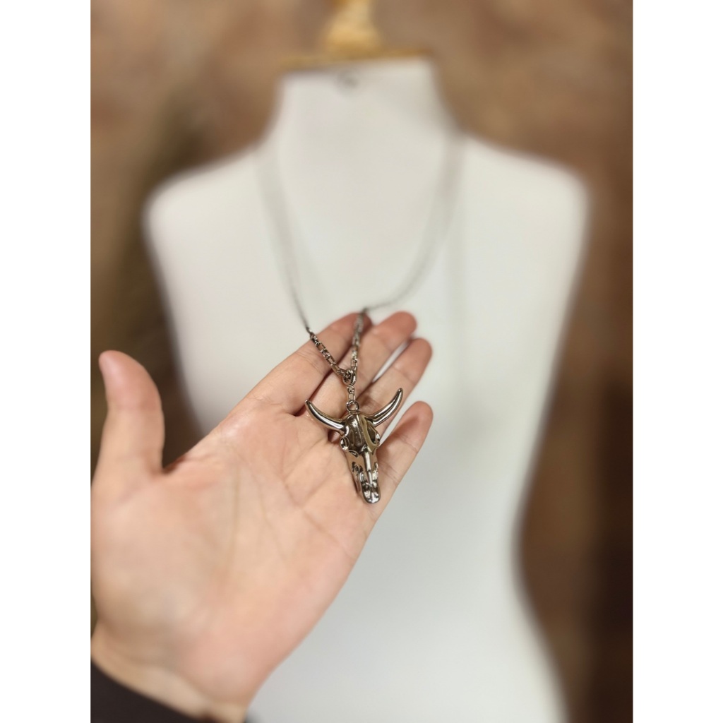 Colar country cowboy - LONGHORN - cor prata | Shopee Brasil