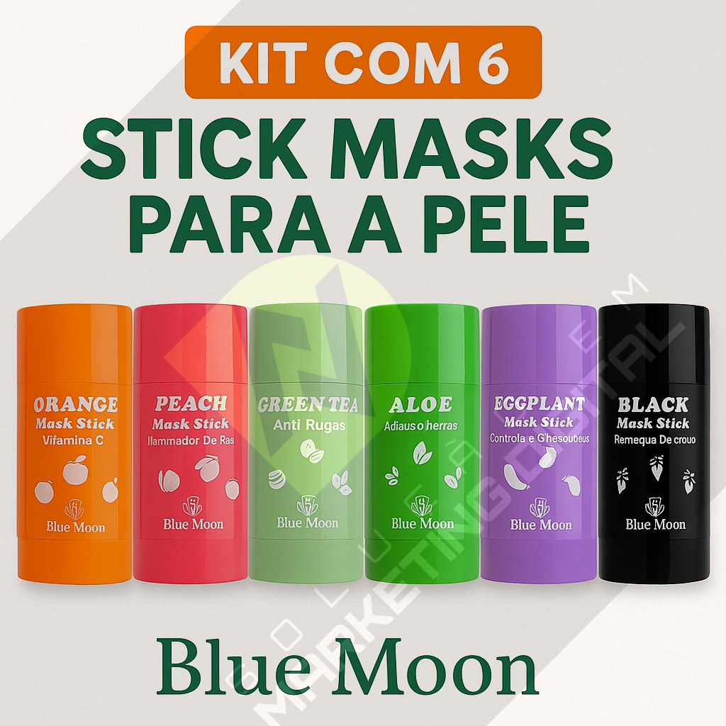 KIt Completo de Máscaras Mask Stick Blue Moon | Shopee Brasil