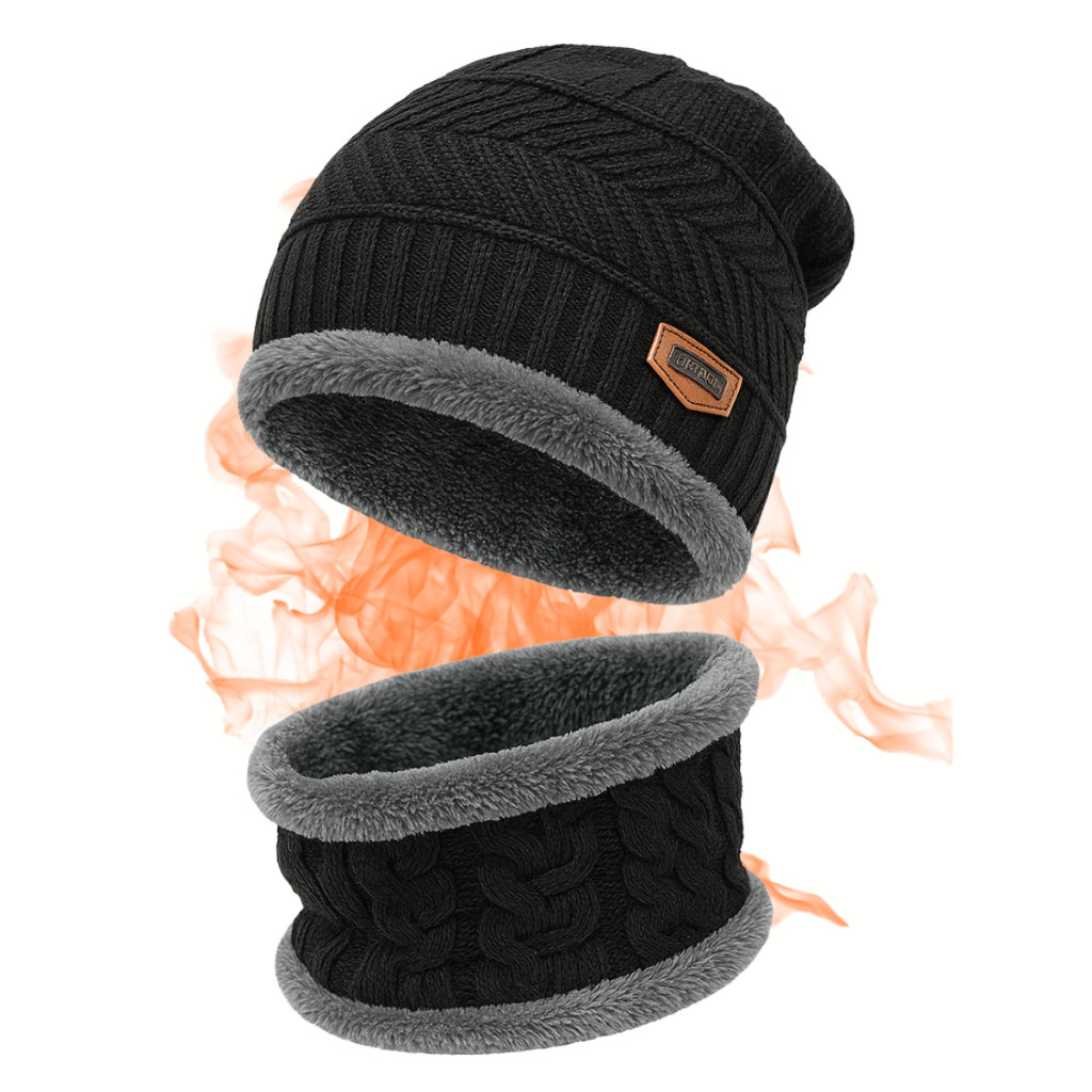 Touca Inverno Unissex Masculino Feminino Lã Pelinho Forrada + Cachecol ...