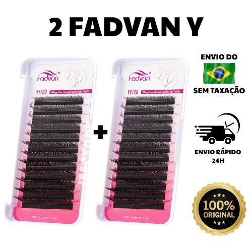 KIT 2 CÍLIOS YY FADVAN Y 0.07D VOLUME BRASILEIRO EXTENSÃO ALONGAMENTO ...