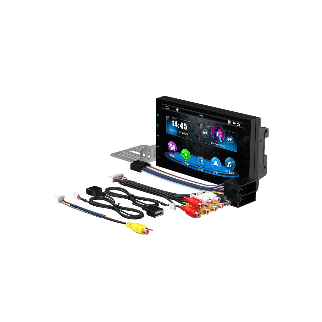 Multimidia Faaftech Connect Media FT-MM-CM7 7 Polegadas 2 Din Mp5 Carplay Android Auto Waze ...