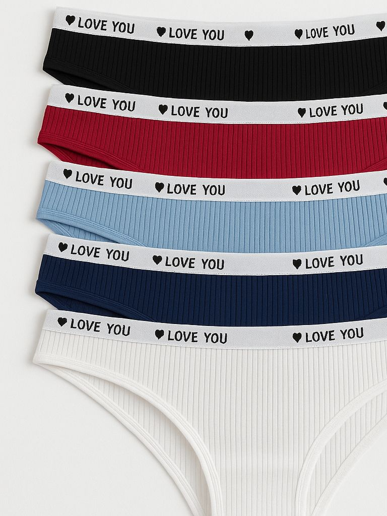 KIT 10 Calcinha Canelada Conforto Algodão Malha Moda Íntima Feminina ...