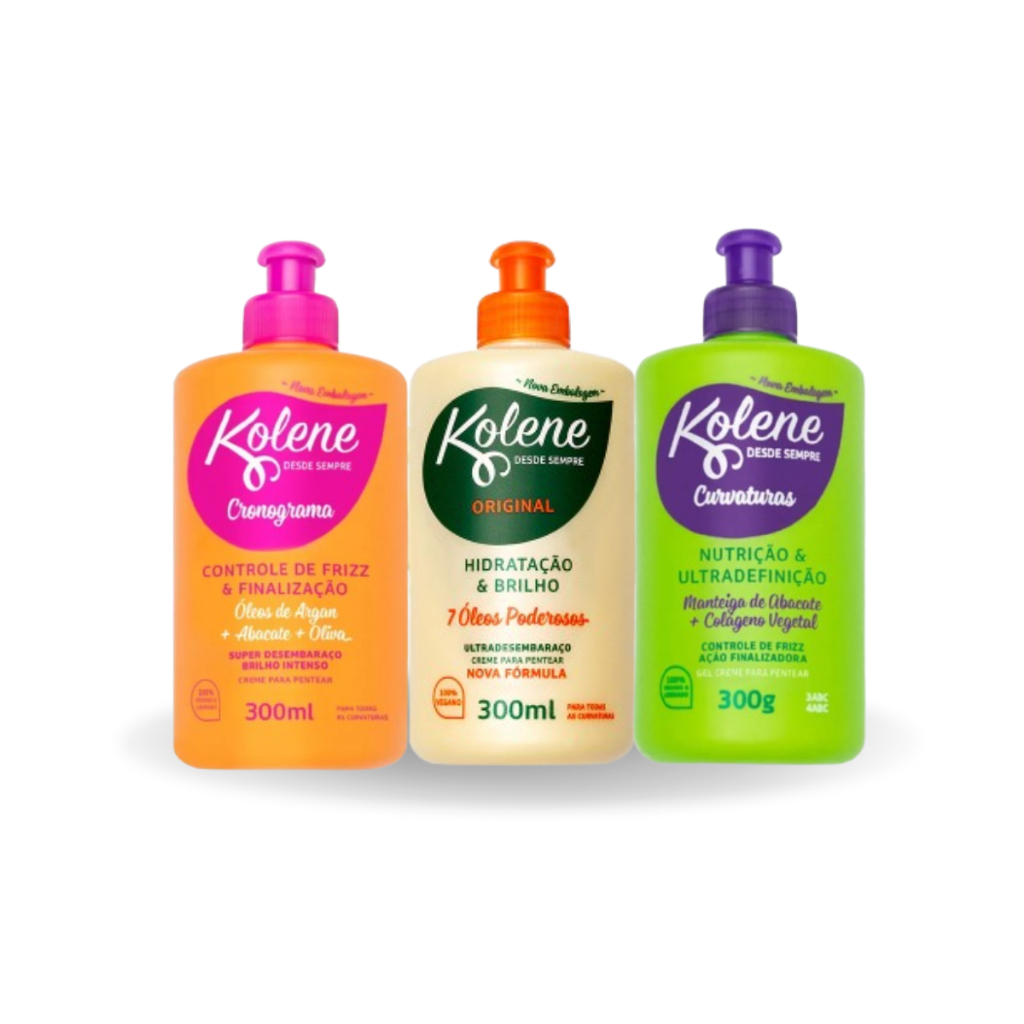 Kit 3 Creme Para Pentear Original Cronograma e Curvaturas Finalizador ...