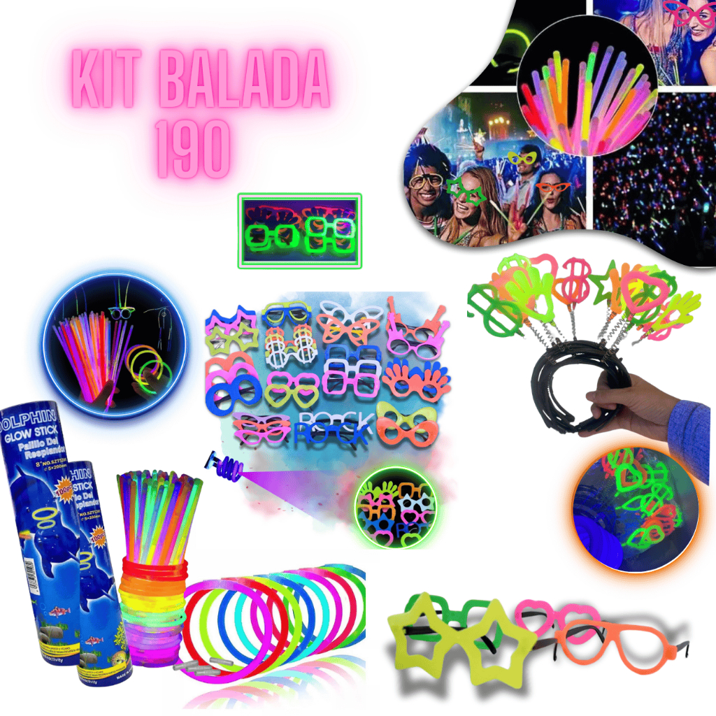 Kit Balada Festa Neon 190 Un Ideal Para Aniversario Casamento ...