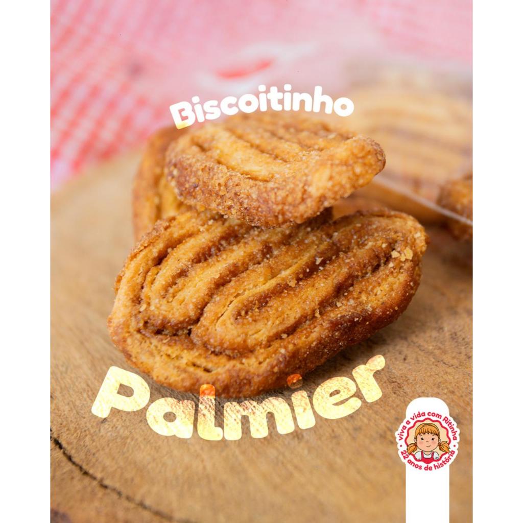 KIT biscoitos sortidos artesanais, lanche, suspiro, palmier canela ...