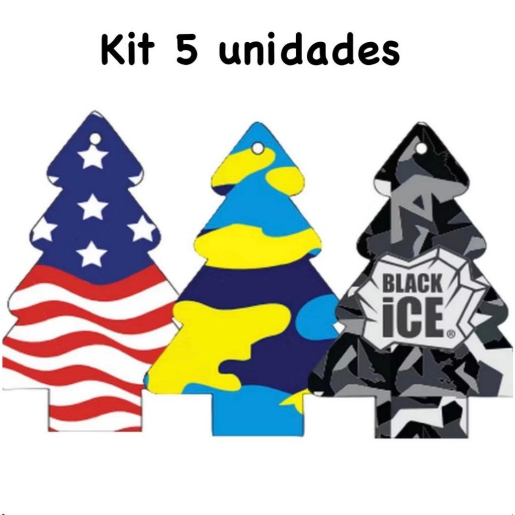 Kit 5 Unidades De Cheirinho de Carro Aromatizantes Pinheiro Ambiente ...