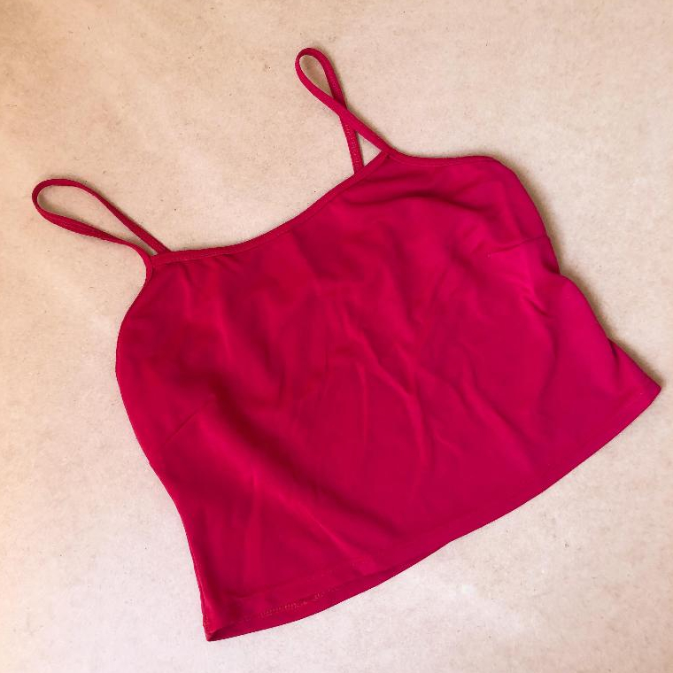 Cropped Vermelho Poliamida com Forro | Shopee Brasil