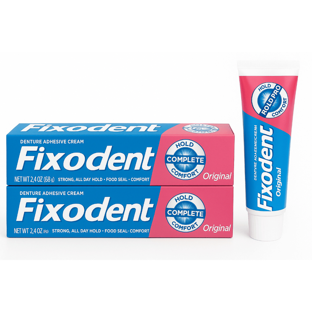 Fixodent 2 Unidades Creme Fixador Para Prótese Dentadura 68g | Original ...