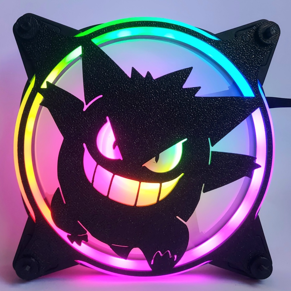 Grade Grelha Cooler Fan Grill 120mm Pokemon Gengar PC Gamer Setup ...
