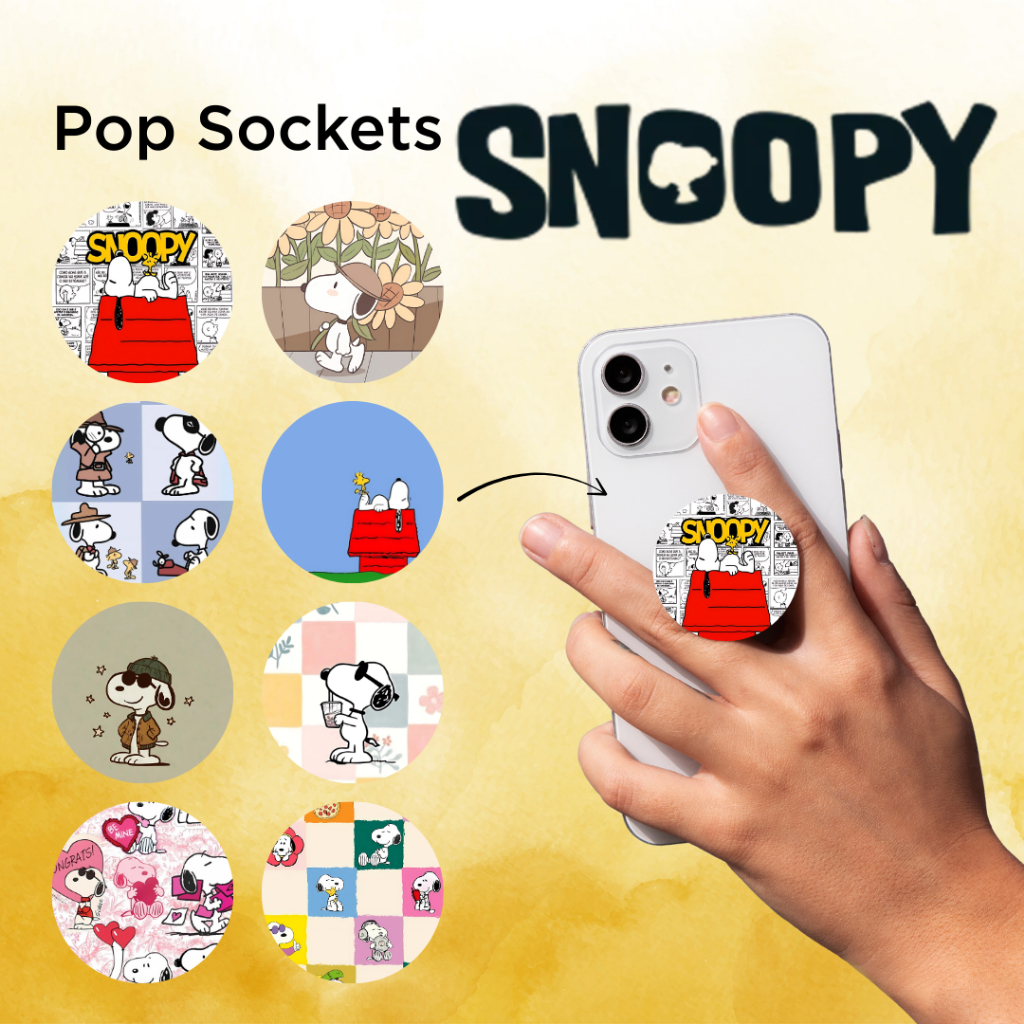Pop Socket Personalizado Snoopy | Shopee Brasil