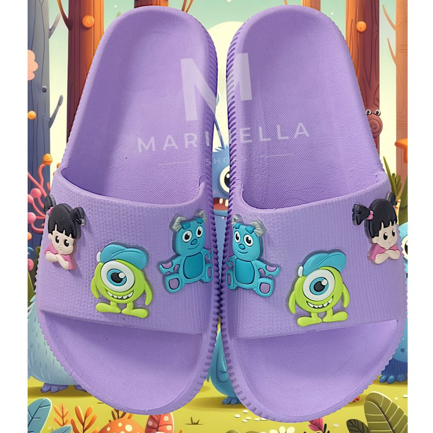 Chinelo Slide Monstros S.A. Infantil Boo Sulli Divertido Confortável ...