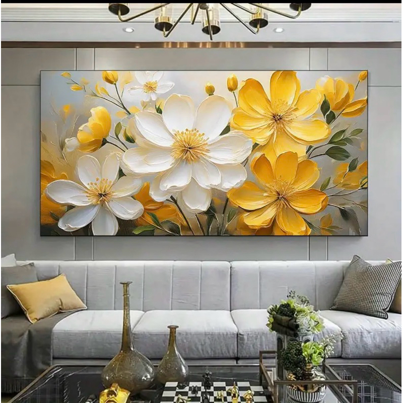 Quadro Decorativo Flor Margarida clean Gigante 90x70 cm.Decore quarto ...