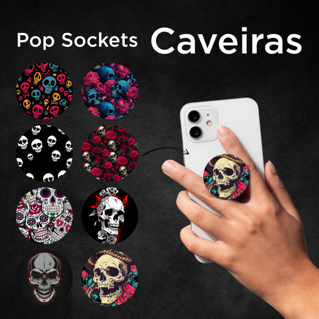 Pop Socket Personalizado Caveiras | Shopee Brasil