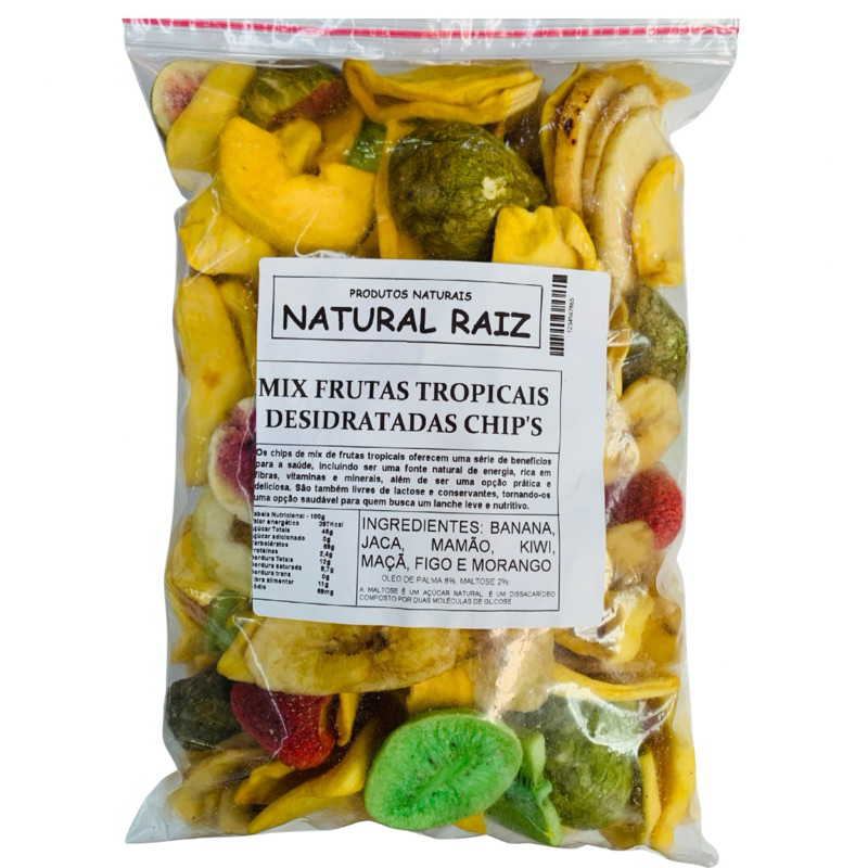 Mix Frutas Tropicais Desidratadas Snack 100% Natural 500g | Shopee Brasil