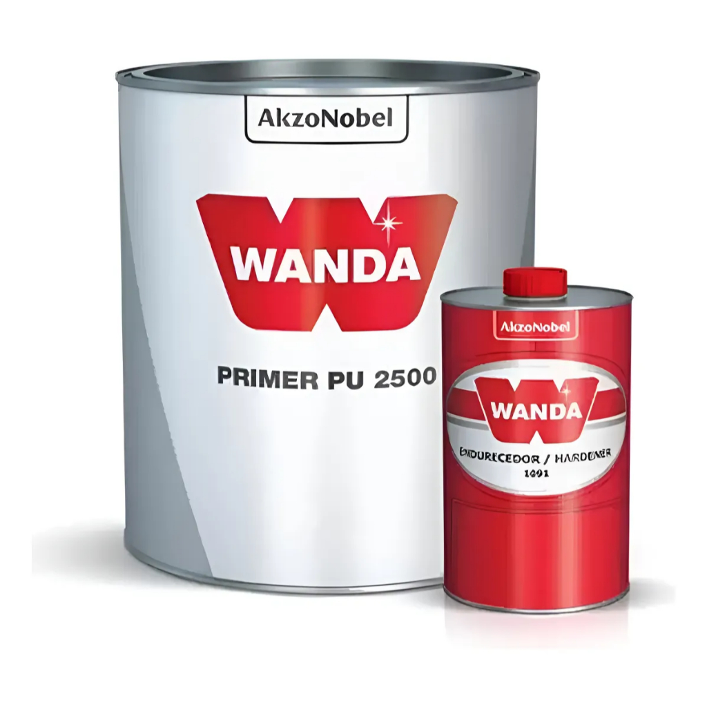 Kit Primer Wanda Medio Solido PU 2500 + Catalisador 1091 900 ml ...