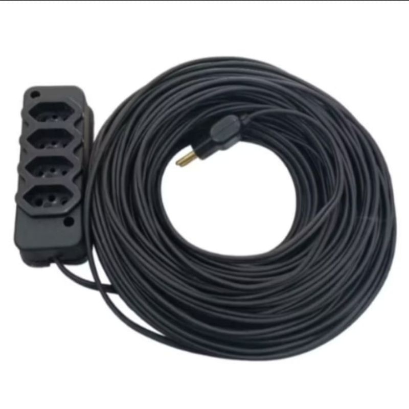 EXTENSÃO ELÉTRICA BIVOLT 20 METROS 2X1,50MM FIO PARALELO BARRA 3 TOMADAS 10 E 20A MÚLTIPLA PLUG ...