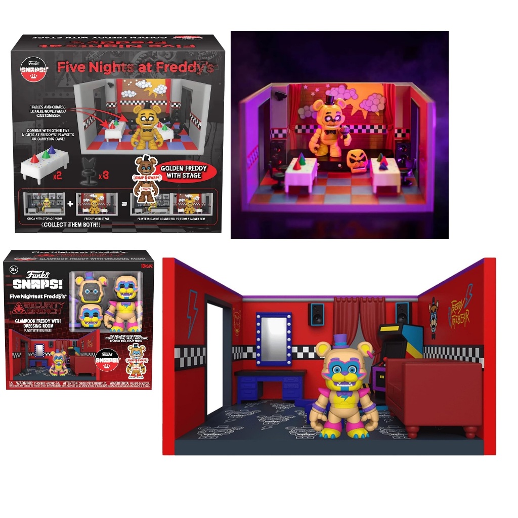 Funko Snaps Five Nights At Freddys- Golden Freddy ou Glamrock With ...