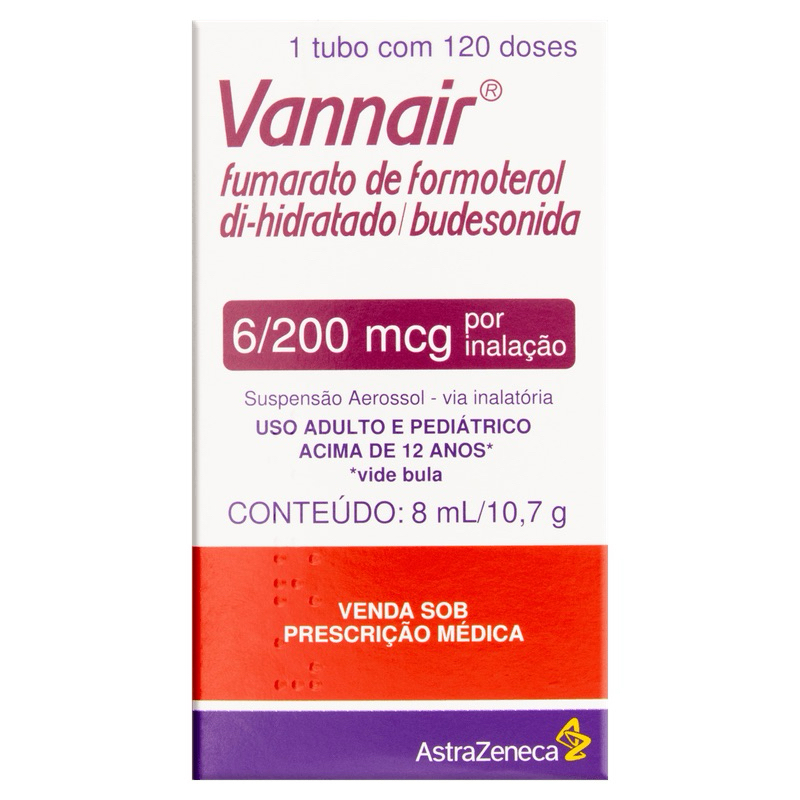 Vannair 6/200mcg com 120 Doses | Budesonida + Formoterol | Original e ...