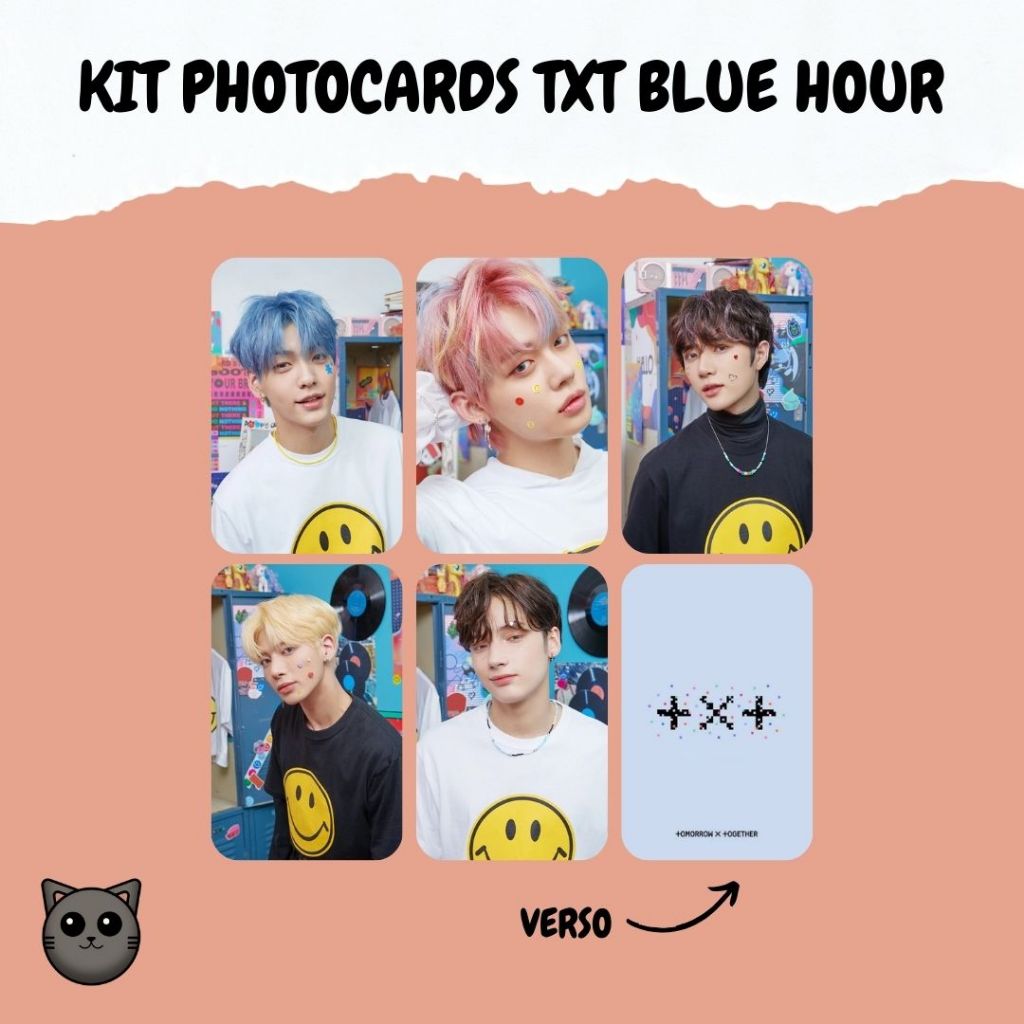 KIT PHOTOCARDS FANMADE TXT BLUE HOUR | Shopee Brasil