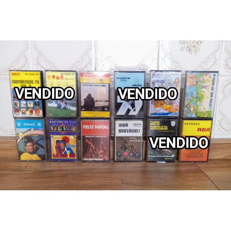 Coleção C/ 06 Fitas Cassete (k7) Vários Artistas - Originais | Shopee ...