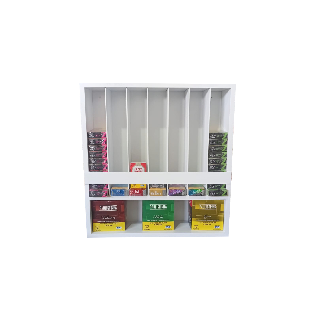 Expositor Multiuso Para Bar Mercearia 7 Raias Branco | Shopee Brasil