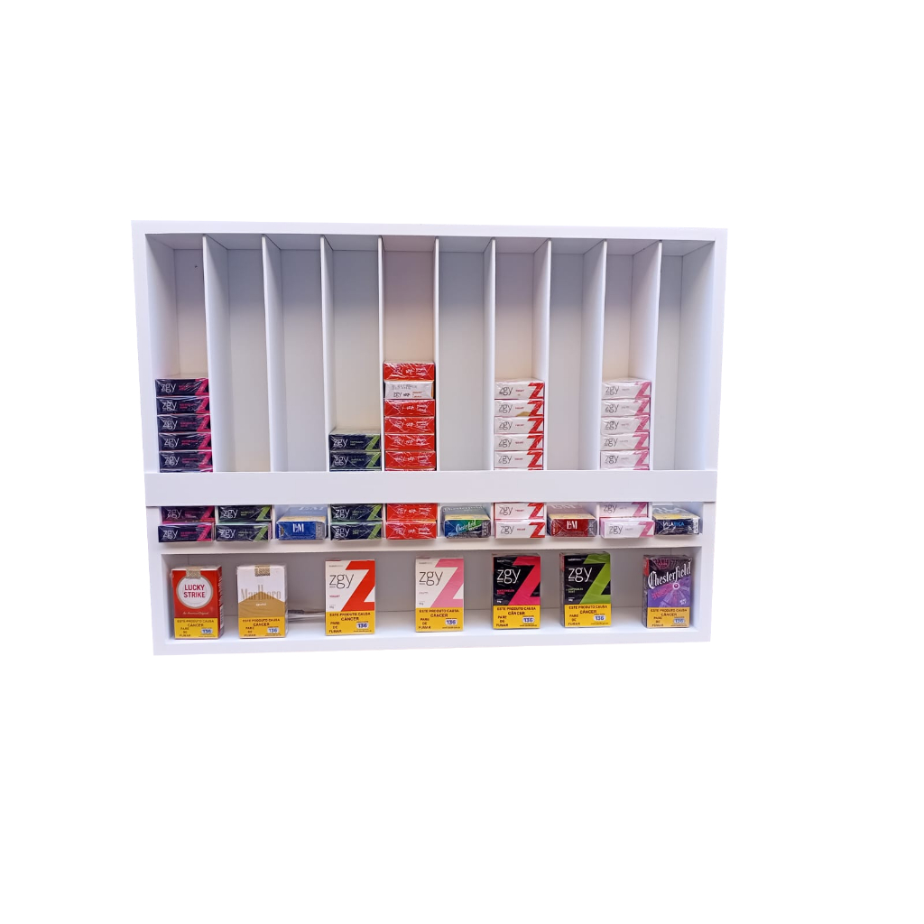 Expositor Multiuso Para Bar Mercearia 10 Raias Branco | Shopee Brasil