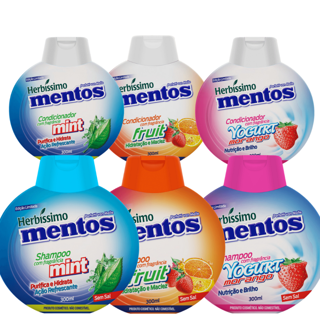 Kit Shampoo e Condicionador 300ml Mentos Herbíssimo Edição Limitada ...