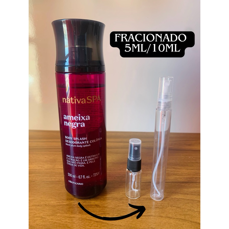 Body Splash ameixa negra 5ml/10ml | Shopee Brasil