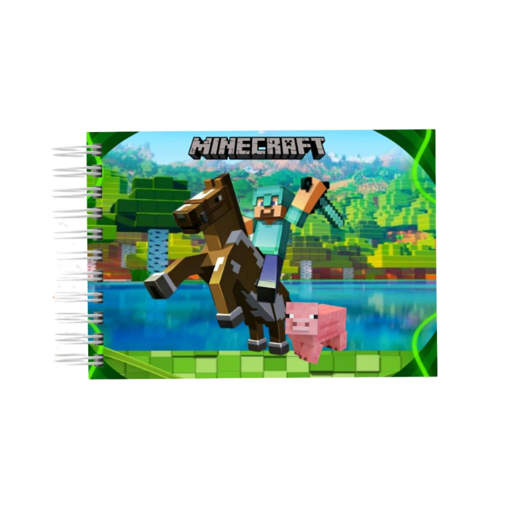 Livros de Colorir Coloring Book Minecraft Capa Hológrafica Folha 180g ...