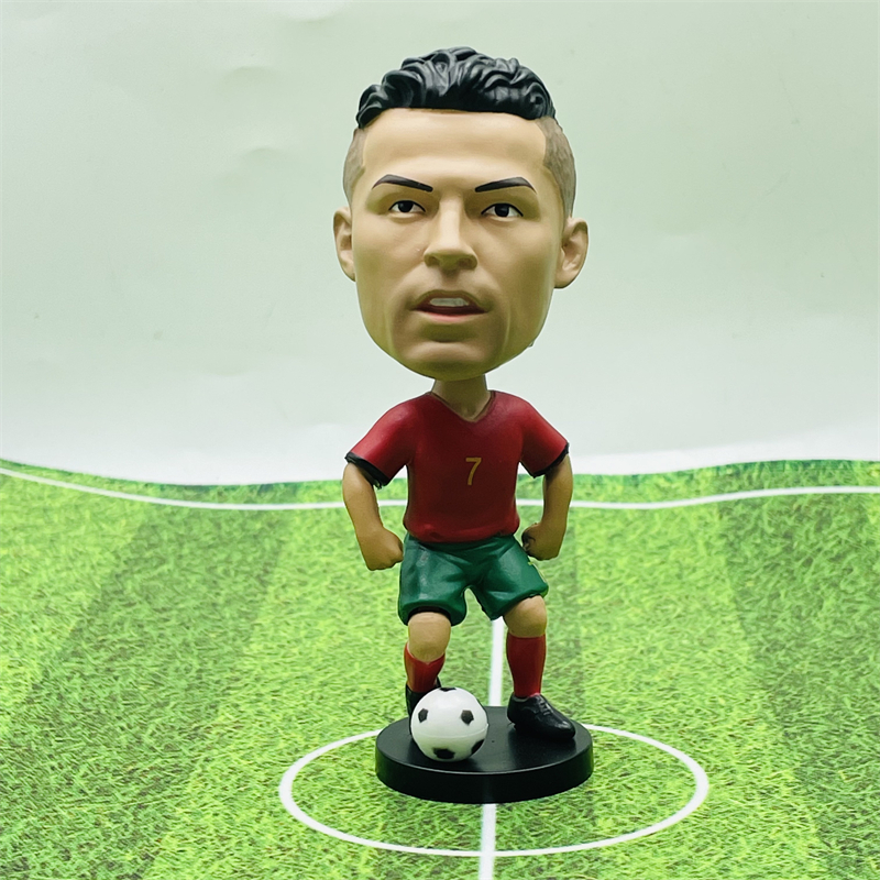 Miniatura Cristiano Ronaldo Portugal 10cm Bobblehead Cr7 Futebol Action ...