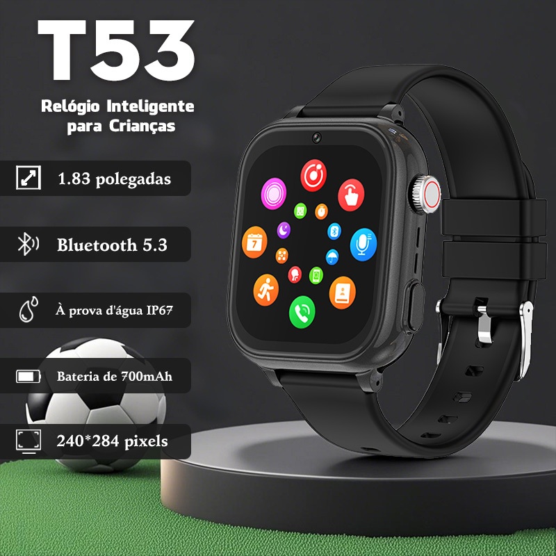 T53 Smartwatch Relógio Inteligente para Crianças com GPS WiFi eSIM SOS ...