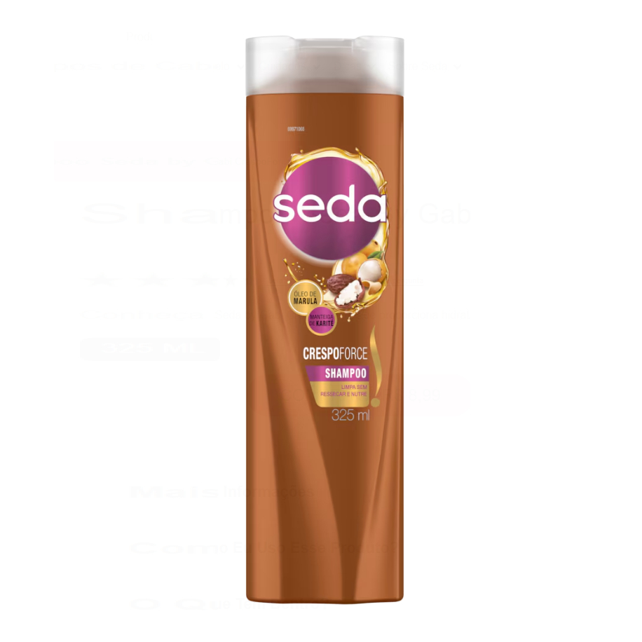 Shampoo Seda Crespo Force óleo Marula e karité 325ml | Shopee Brasil