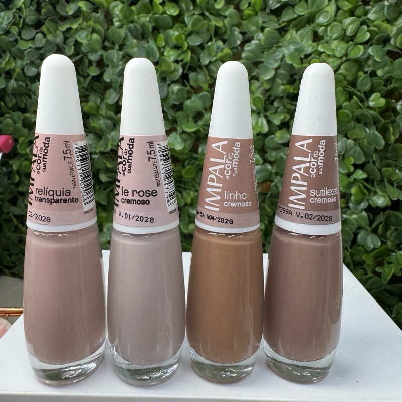 Kit 4 Esmalte Impala Relíquia , Le Rose , Linho e Sutileza | Shopee Brasil