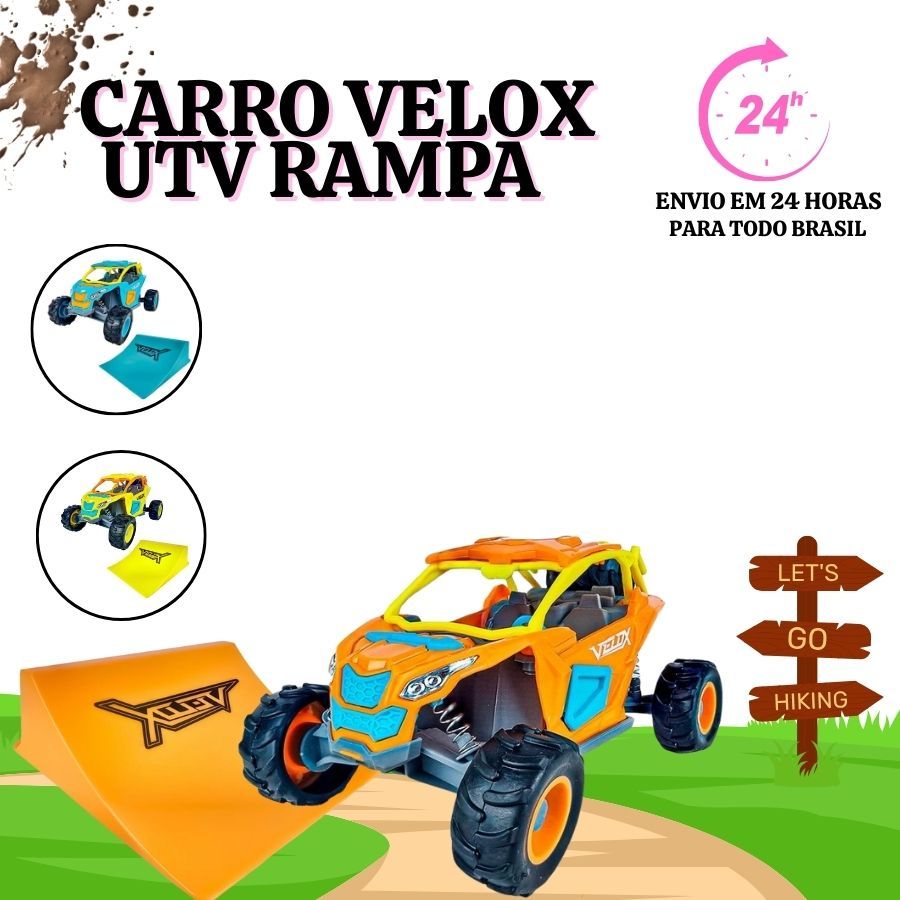 Carro Velox Miniatura De Brinquedo 4x4 com Molas E Pneus Emborrachados ...