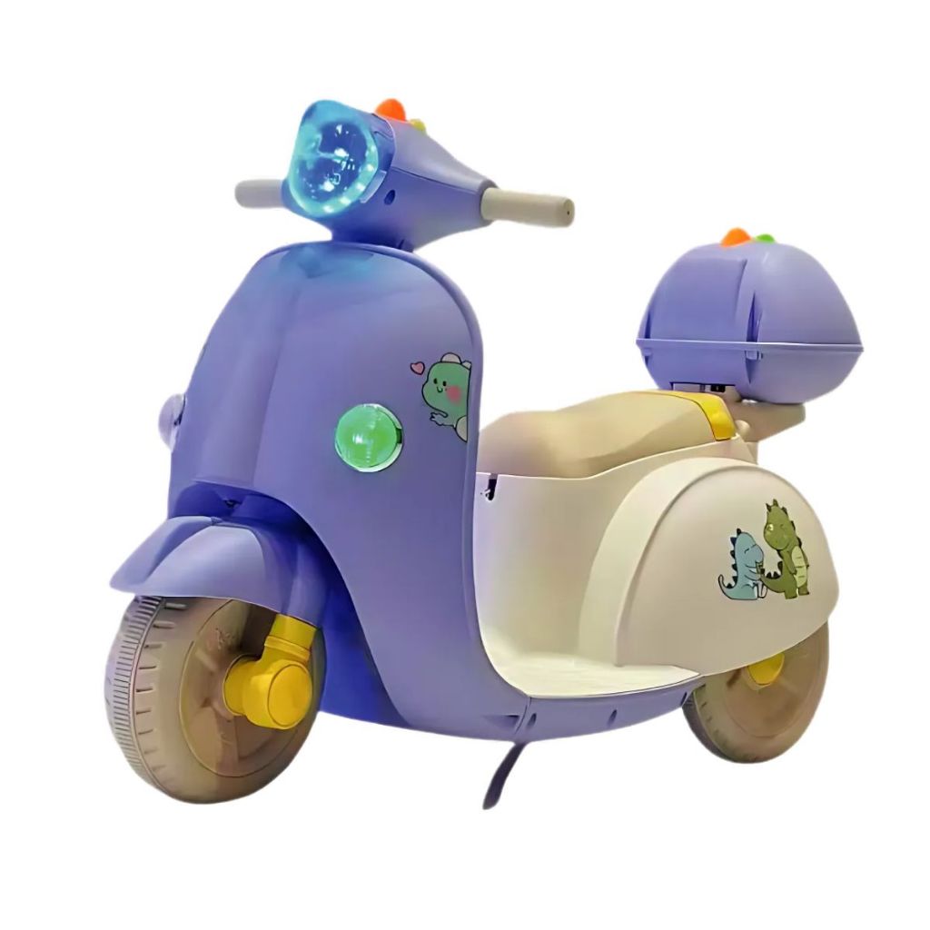 Mini Moto Elétrica Infantil Baby Dinossauro 6v Scooter Roxa | Shopee Brasil