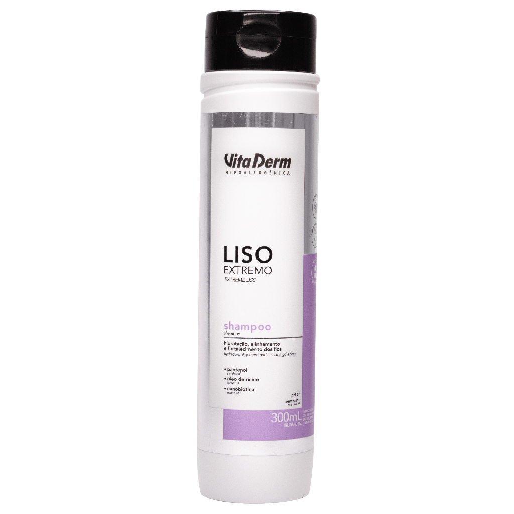 SHAMPOO LISO EXTREMO 300ML - VITA DERM | Shopee Brasil