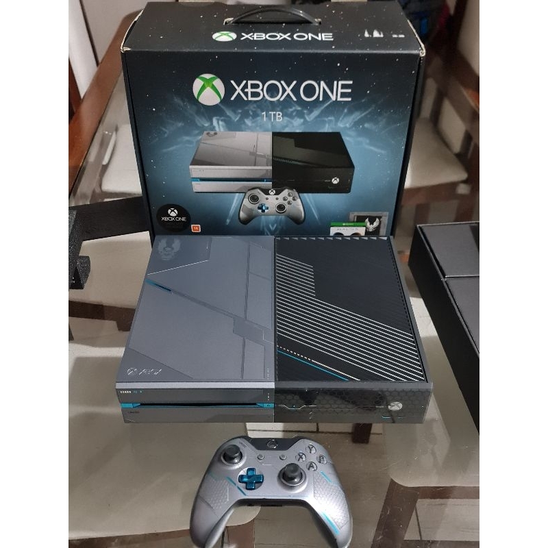 Xbox One Fat 1TB Edição Especial Halo 5 Guardians Completo Lindo ...