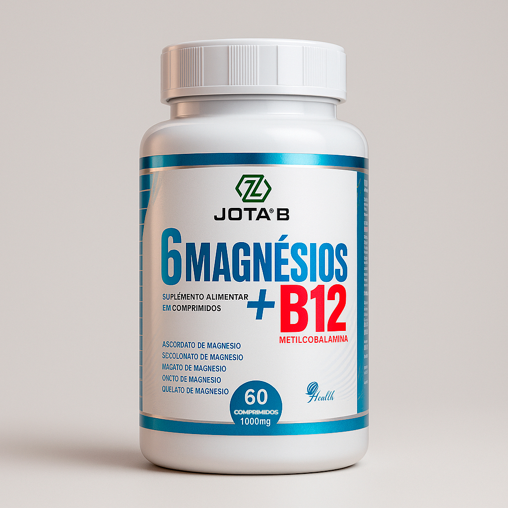 6 Magnésio + B12 Metilcobalamina 1000mg 60 Comprimidos - Original ...