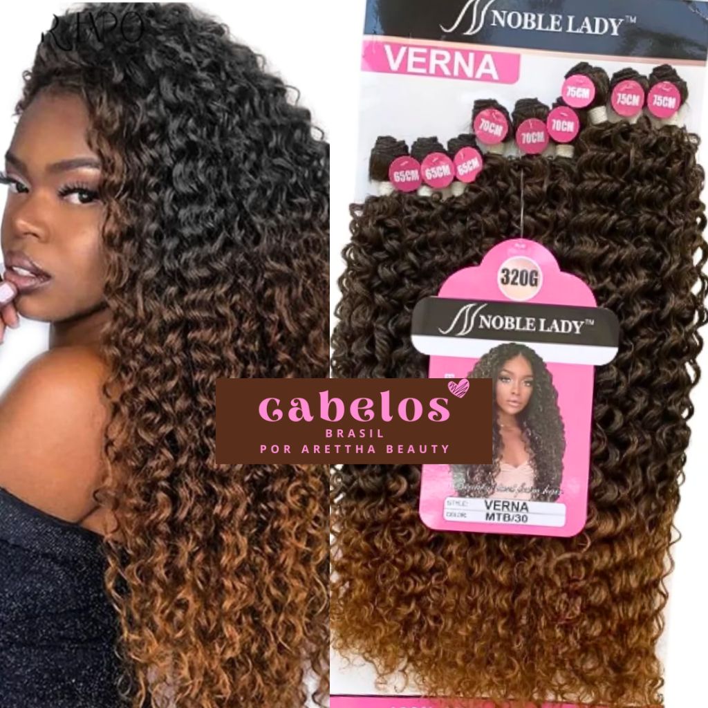 Cabelo morena iluminada cacheado cor 30 loiro com mechas bio proteína bio fibra fibra de ...
