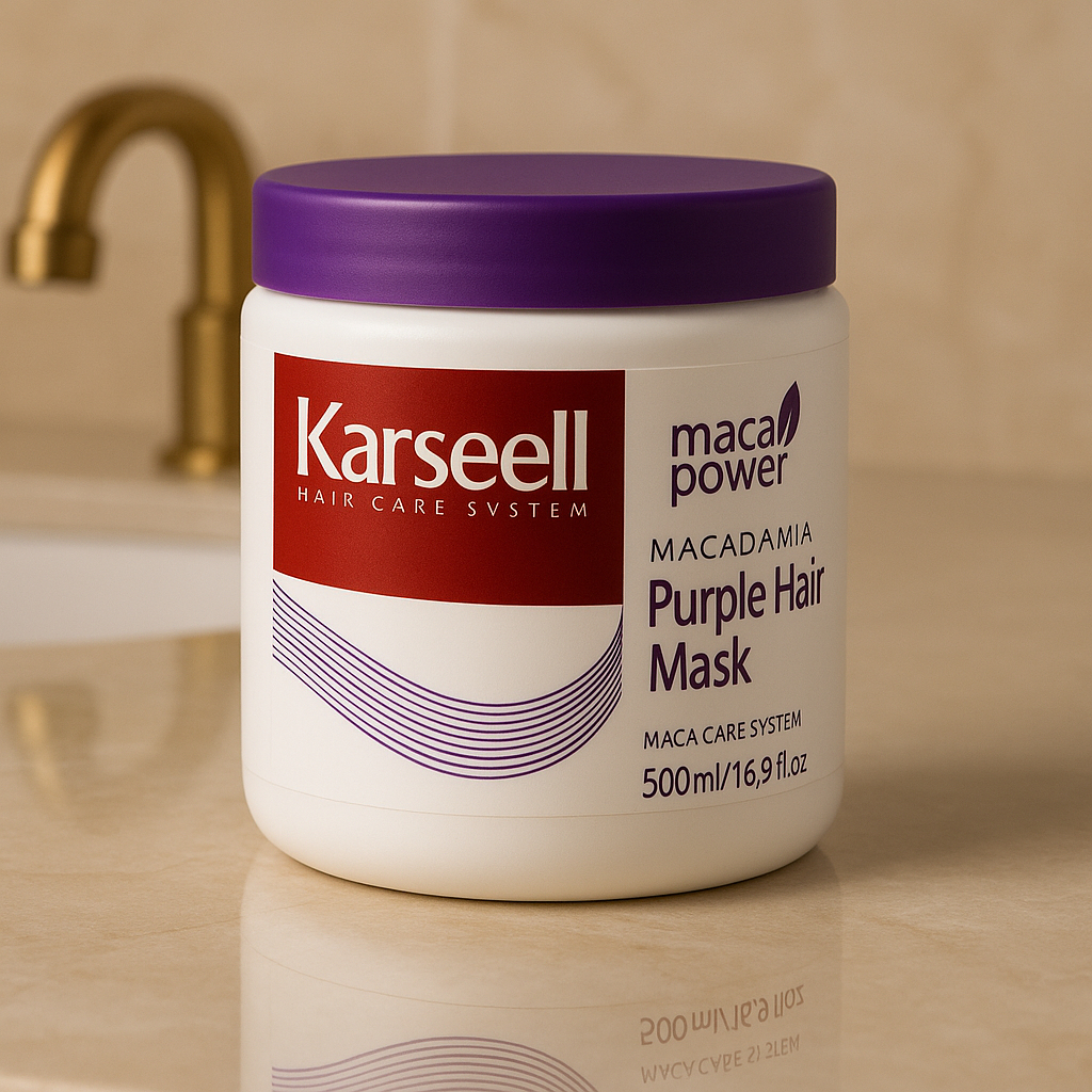 Máscara karseell roxa matizadora 500 gramas pra cabelos loiros | Shopee ...